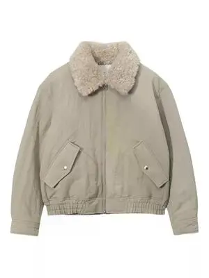 DUNST Faux Fur-collar Jacket - Neutrals