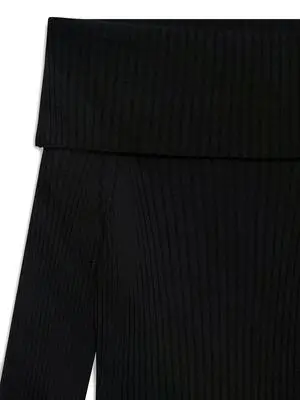 ANINE BING Kira Off-shoulder Ribbed Sweater