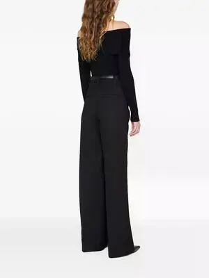 ANINE BING Kira Off-shoulder Ribbed Sweater