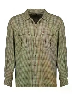 JAPAN RAGS Iku Check-pattern Shirt - Green