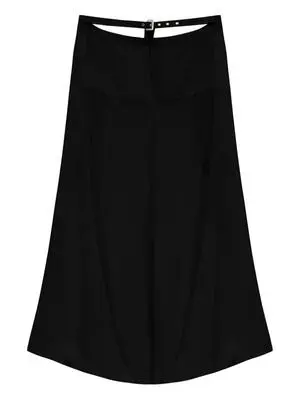 MISCI Elisa Belted Crepe Maxi Skirt - Black