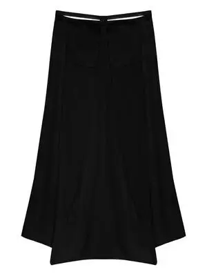 MISCI Elisa Belted Crepe Maxi Skirt - Black