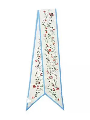 Givenchy Maxi Floral-print Silk Scarf - White