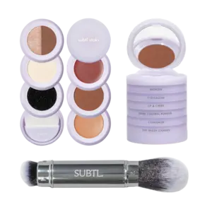 SUBTL. BEAUTY 6-in-1 Full Face Makeup Stack With Dual-ended Face Brush - 015c