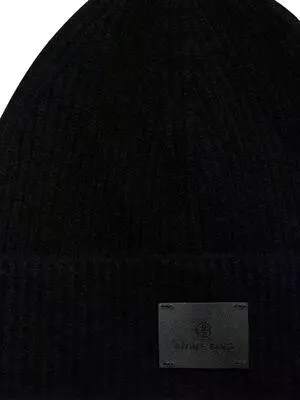 ANINE BING Carley Ribbed Beanie - Black