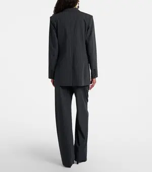 Isabel Marant Étoile Pinstriped Wool-blend Straight Leg Trousers