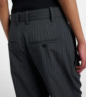 Isabel Marant Étoile Pinstriped Wool-blend Straight Leg Trousers