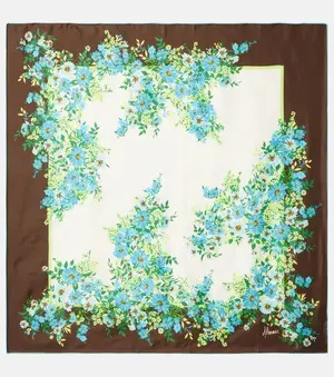 ALEMAIS Floral Silk Scarf - Multicoloured