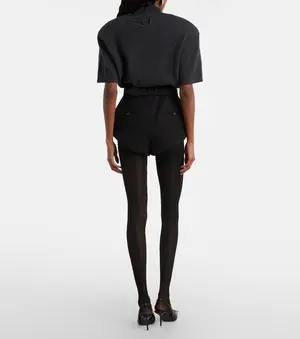 Wardrobe.NYC Sheer Tights - Black
