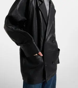 FRAME Oversized Leather Jacket