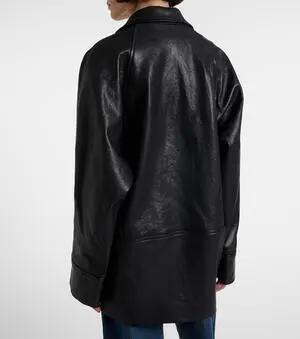 FRAME Oversized Leather Jacket