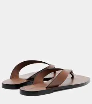 A.emery Kinto Leather Thong Sandals - Brown