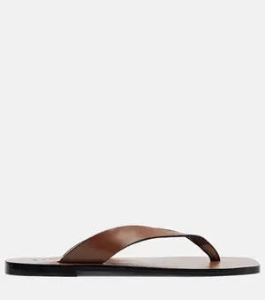 A.emery Kinto Leather Thong Sandals - Brown