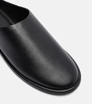 A.emery Spencer Leather Mules - Black