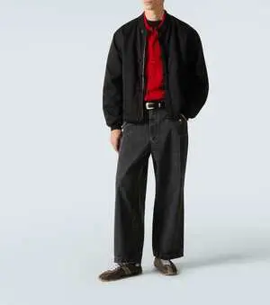 A.PRESSE Silk And Cotton Bomber Jacket