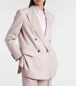 Max Mara Ombrosa Wool-blend Blazer - Pink