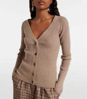 Max Mara Gioiosa Wool And Cashmere-blend Cardigan