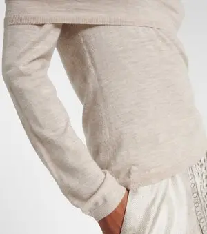 Max Mara Cashmere Off-shoulder Sweater - Beige
