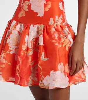 LEO LIN Lorena Floral Ruffled Mini Dress