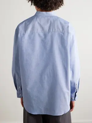 WTAPS Button Down-collar Logo-appliquéd Coolmax® Shirt