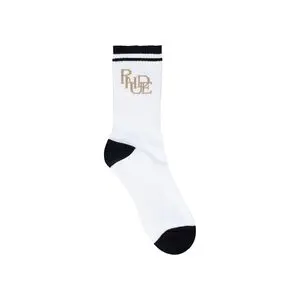 Rhude Scribble Logo Socks - White