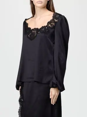 Dolce & Gabbana Lace-trimmed Long-sleeve Top