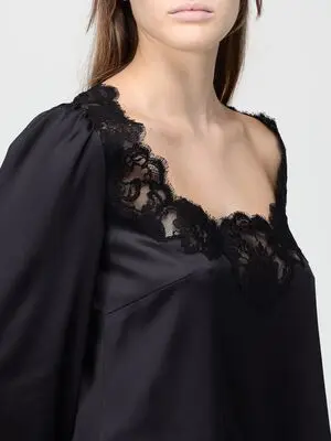 Dolce & Gabbana Lace-trimmed Long-sleeve Top