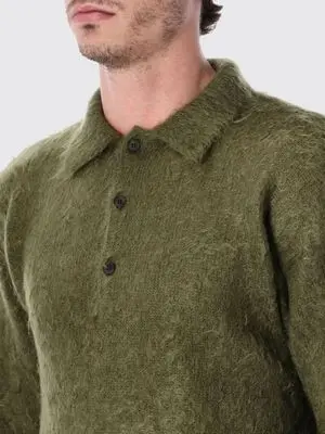 Auralee Collared Polo Shirt - Green