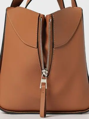 Loewe Hammock Mini Bag In Smooth Calfskin And Linen - Brown