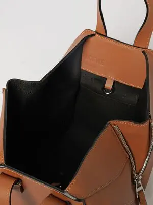 Loewe Hammock Mini Bag In Smooth Calfskin And Linen - Brown