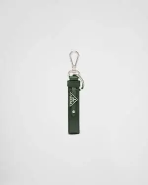 Prada Saffiano Leather Keychain - Emerald Green