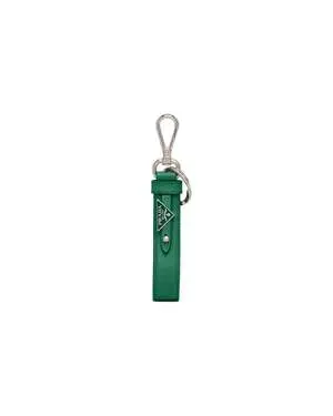 Prada Saffiano Leather Keychain - Green