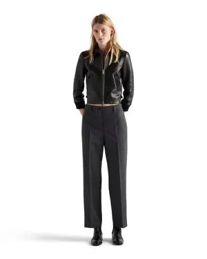 Prada Leather Blouson Jacket - Black