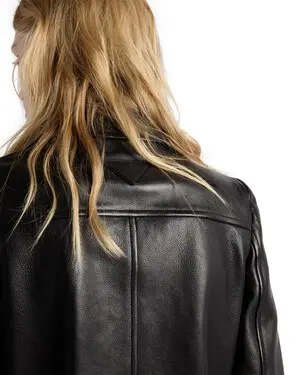 Prada Leather Blouson Jacket - Black