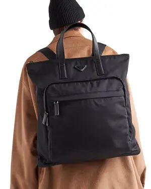 Prada Re-nylon And Saffiano Leather Tote