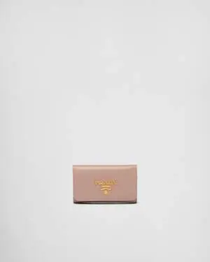 Prada Saffiano Leather Keychain - Powder Pink