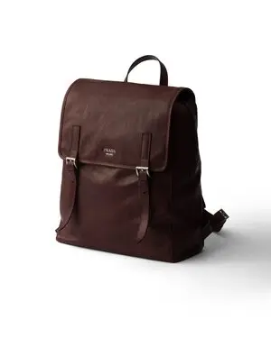 Prada Leather Backpack - Brown