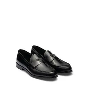 Prada Brushed Leather Loafers
