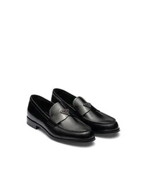 Prada Brushed Leather Loafers