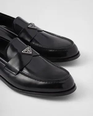 Prada Brushed Leather Loafers
