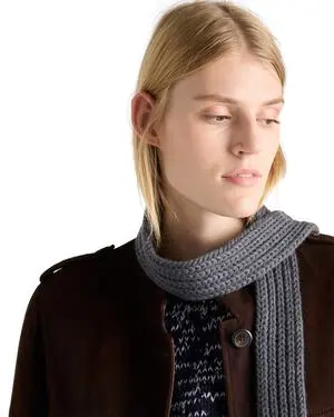 Prada Wool Scarf - Grey