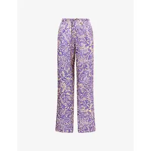 Dries Van Noten Puvis Printed Silk Trousers