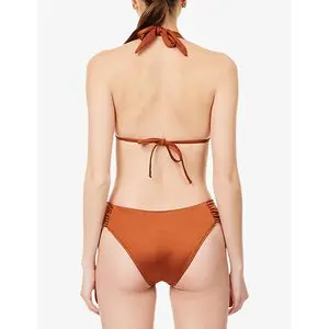 Heidi Klein Slider Halterneck Bikini Top - Rust