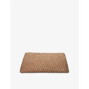 DUNE Woven Flap Clutch - Bronze Synthetic