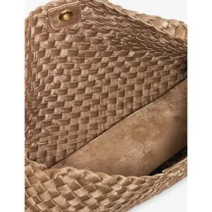 DUNE Woven Flap Clutch - Bronze Synthetic