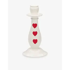 ANNA + NINA X Disney Queen Of Hearts Stoneware Candle Holder - White