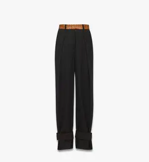 Mcm Twill Pants With Visetos Belt