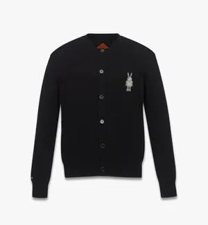 Mcm Wool Knit Cardigan With Rabot Patch
