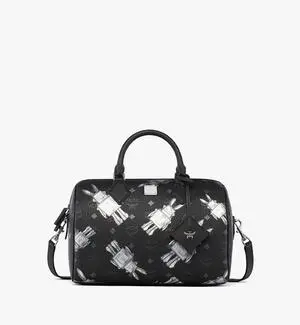 Mcm Ella Boston Bag In Rabot Visetos