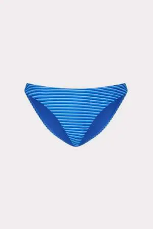 MILLY Margot Stripe Bikini Bottom - Blue